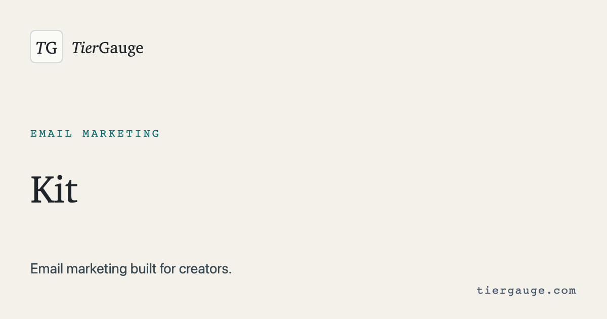 Kit pricing (April 30, 2026): plans, alternatives, limits | TierGauge